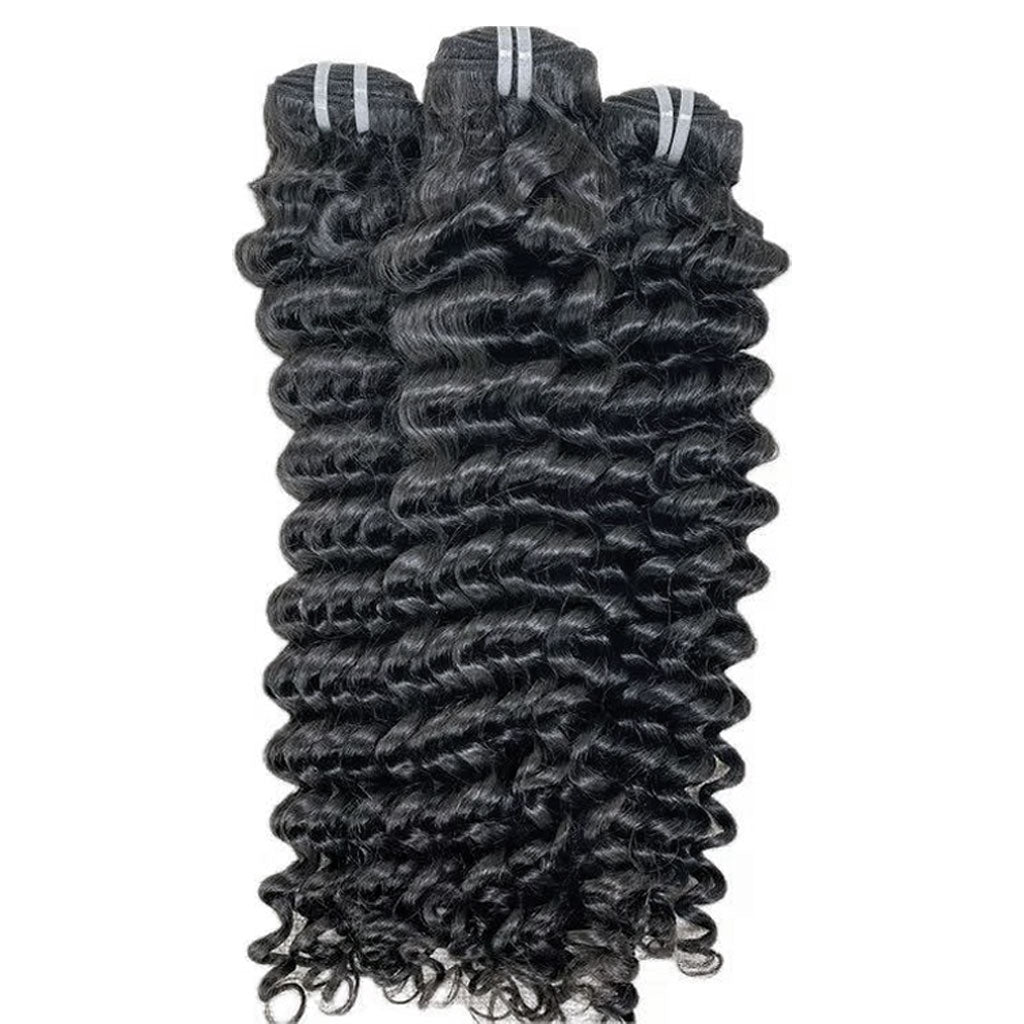 Burmese Deep Wave Raw Hair Bundles One Donor Human Hair Weaves – bombtress
